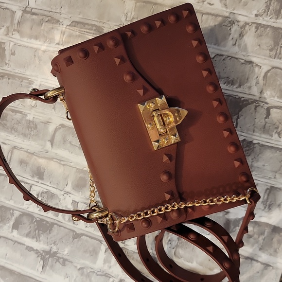 Bags | Studded Buckle Latch Fashion Purse | Poshmark